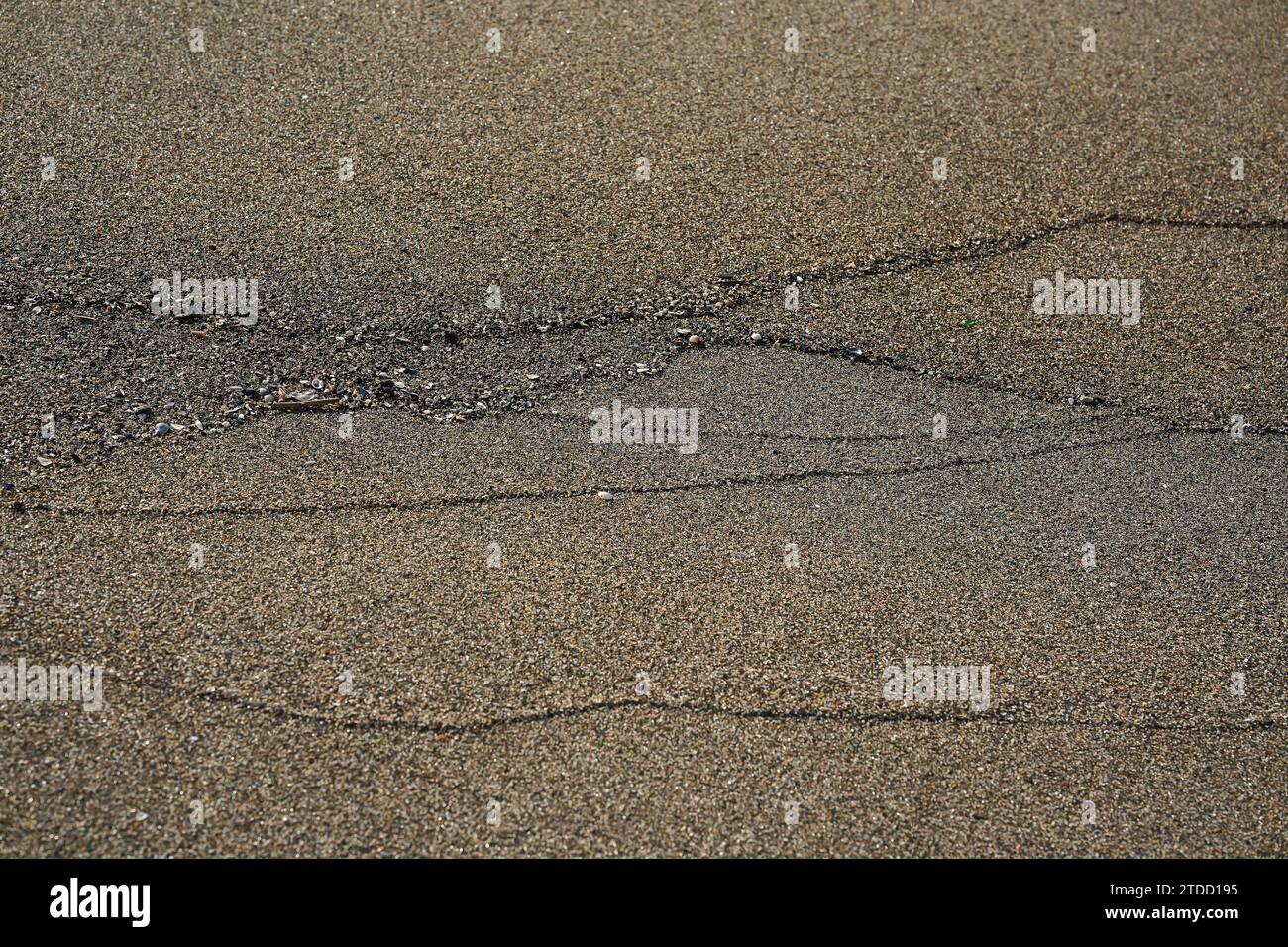 lines on the sand formed by sea waves Stock Photo - Alamy