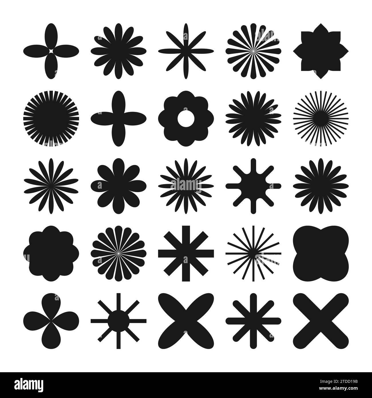 Brutalist geometric shapes, symbols. Simple primitive elements and forms. Bauhaus retro design ...