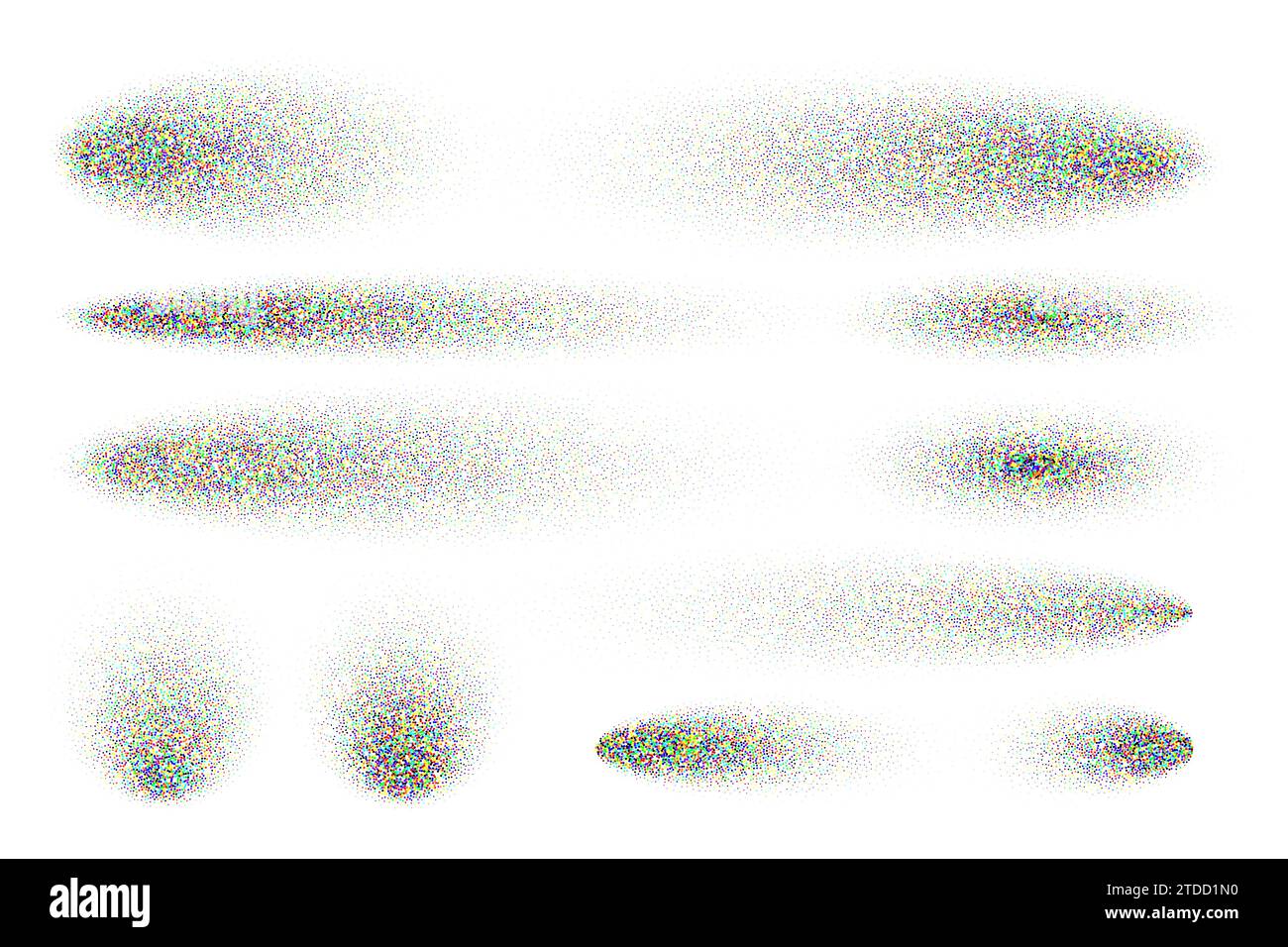 Stipple shadows set, dotted design elements. Fading gradient. Stippling ...