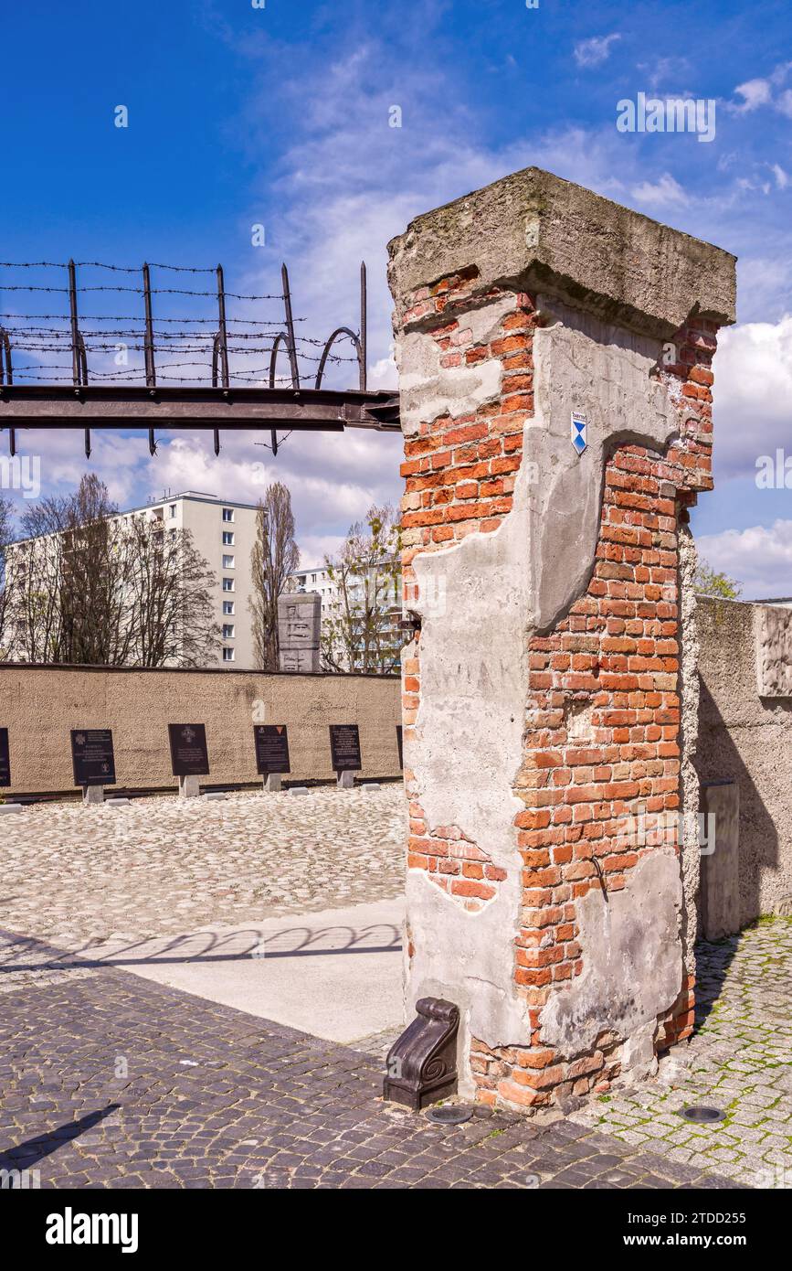 Remains of the main gate leading to the Pawiak Prison, the largest ...