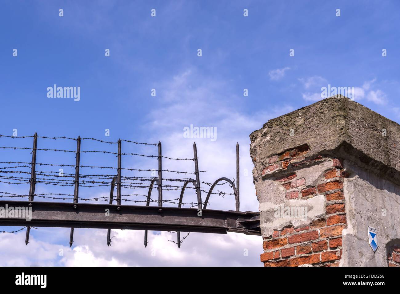 Remains of the main gate leading to the Pawiak Prison, the largest ...
