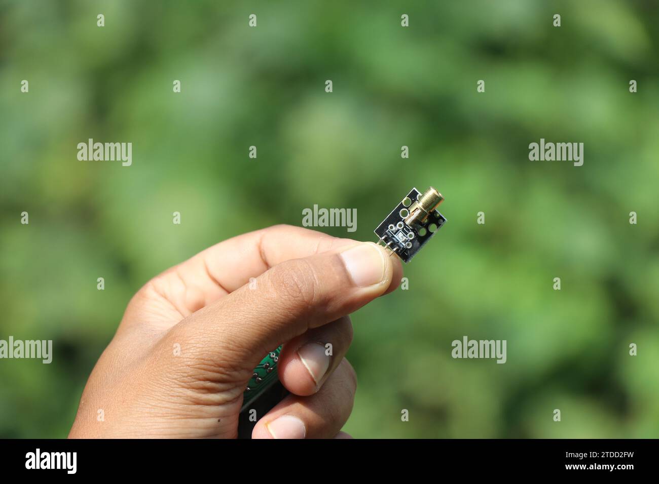 Laser diode used in making electronics prototyping projects held in the ...