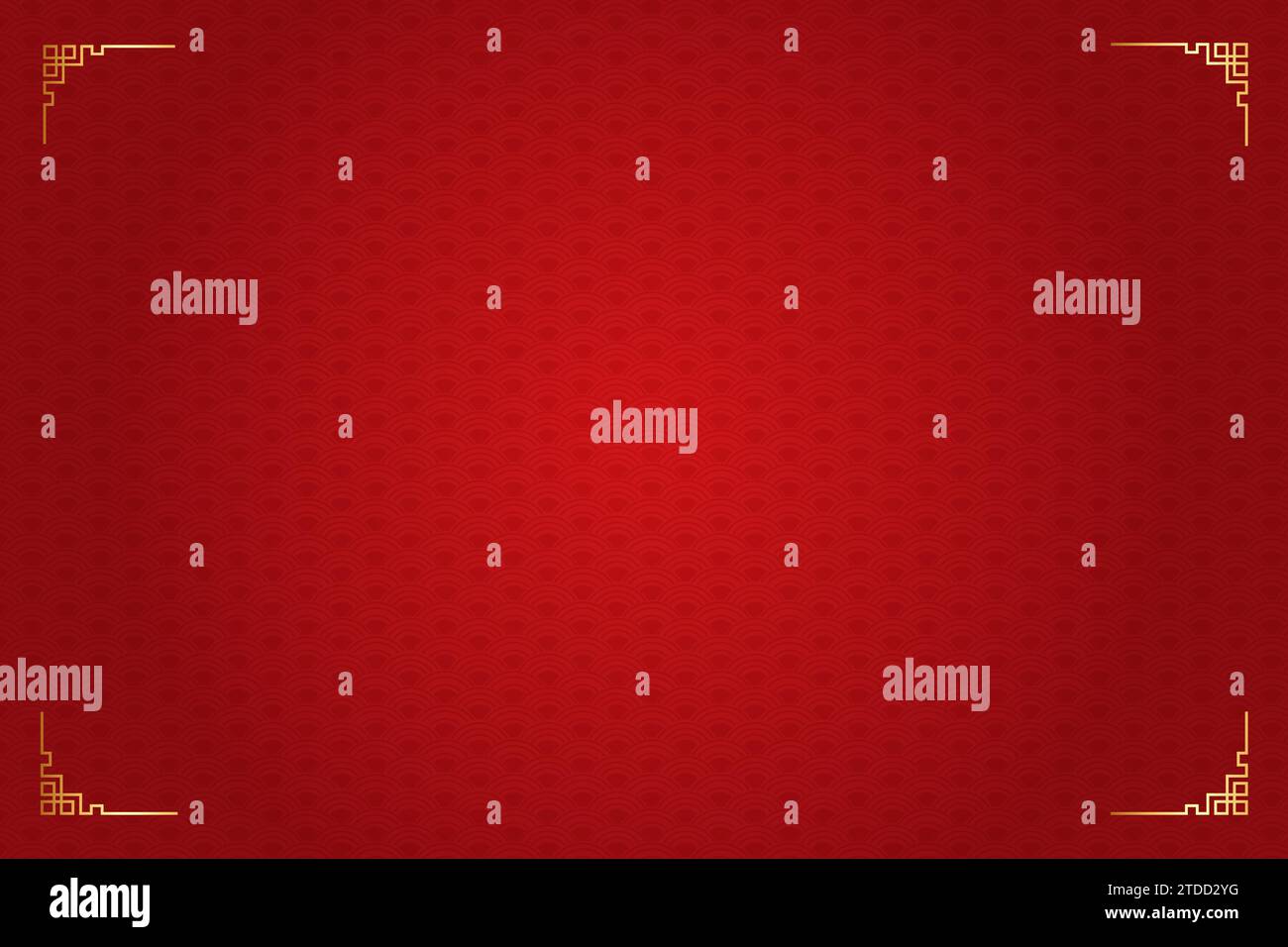 Lunar Chinese new year red background with wave pattern and corner ...