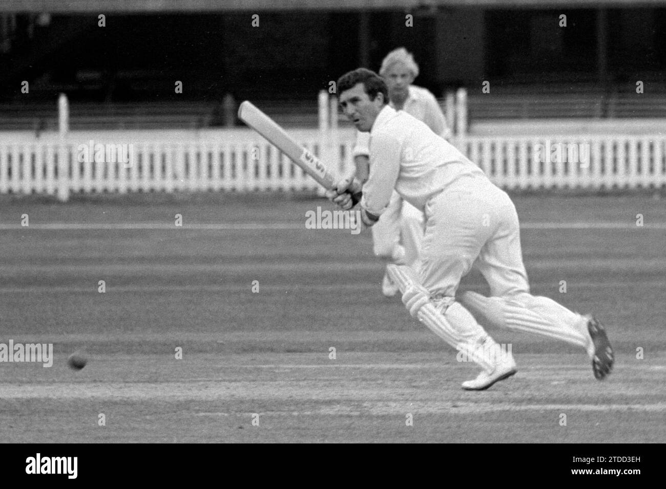 Fred Titmus, batting for Middlesex against Leics, Lords Cricket Ground ...