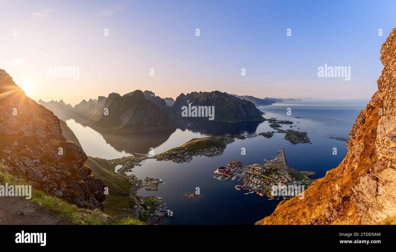 Midnight sun casts a warm glow over the panoramic view from ...
