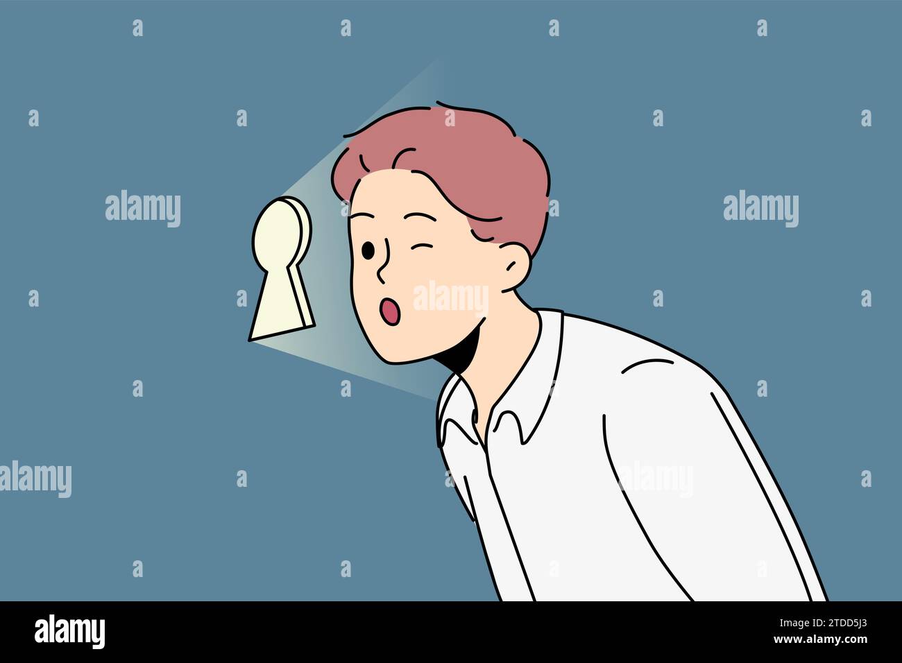 Male secret agent looks through Stock Vector Images - Alamy
