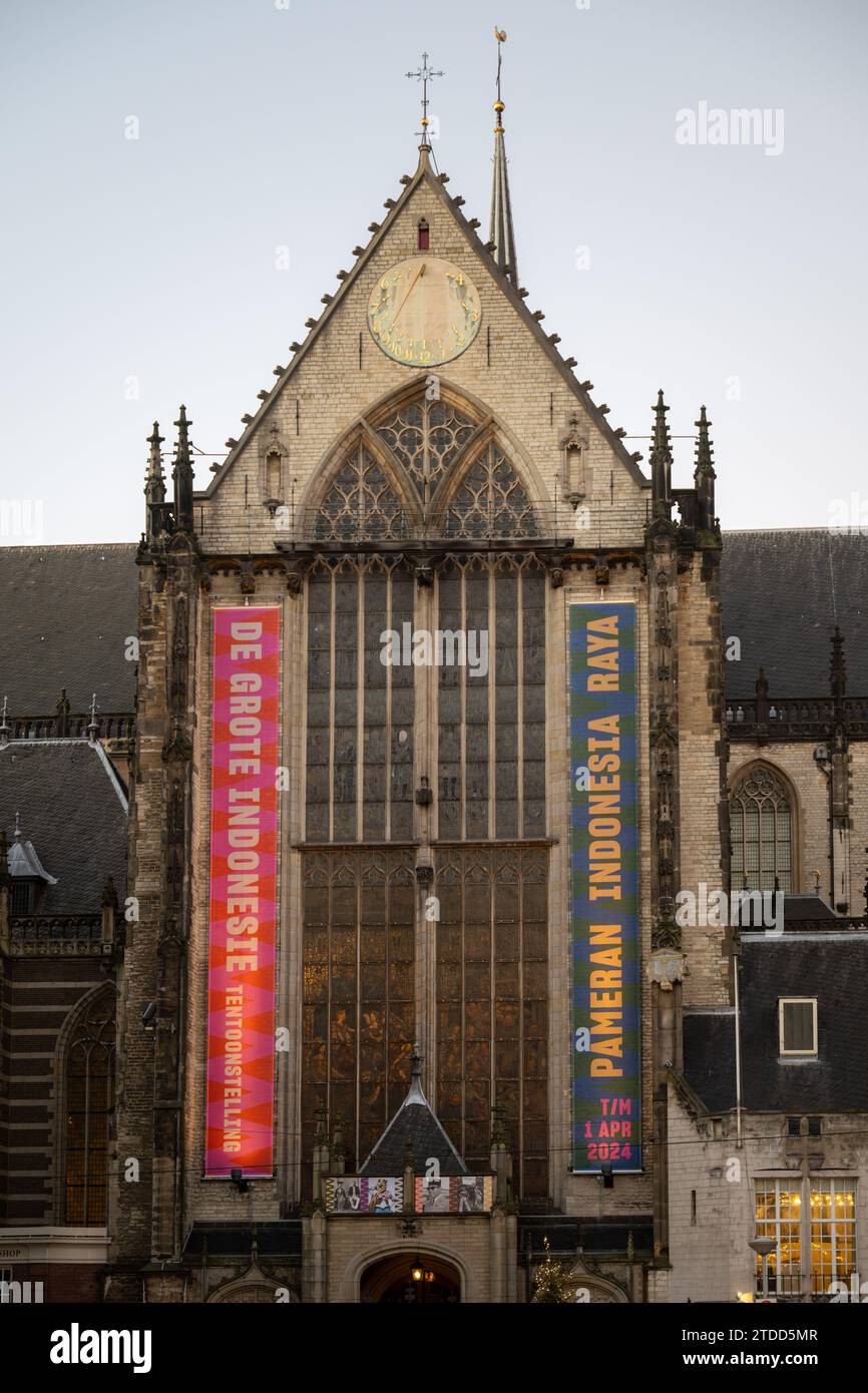 Amsterdam, Netherlands - DEC 17 2023: Nieuwe Kerk (New Church) in ...