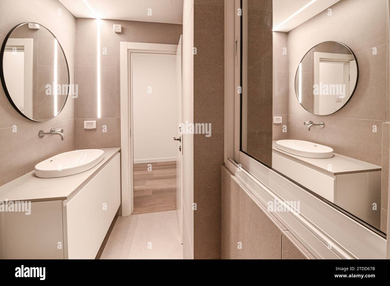 High resolution image of ultra modern bathroom interior design- HDR ...