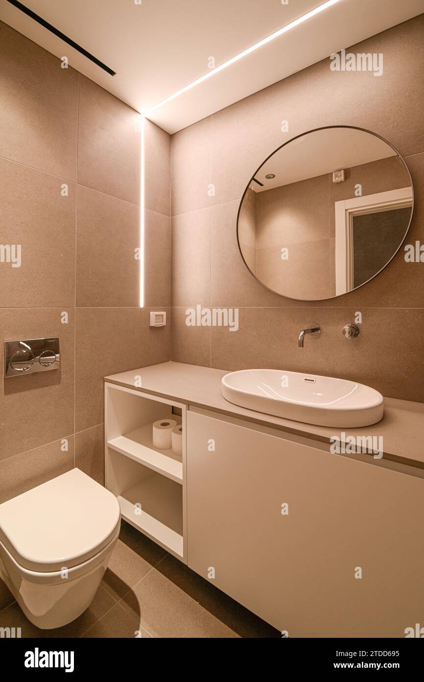 High resolution image of ultra modern bathroom interior design- HDR ...