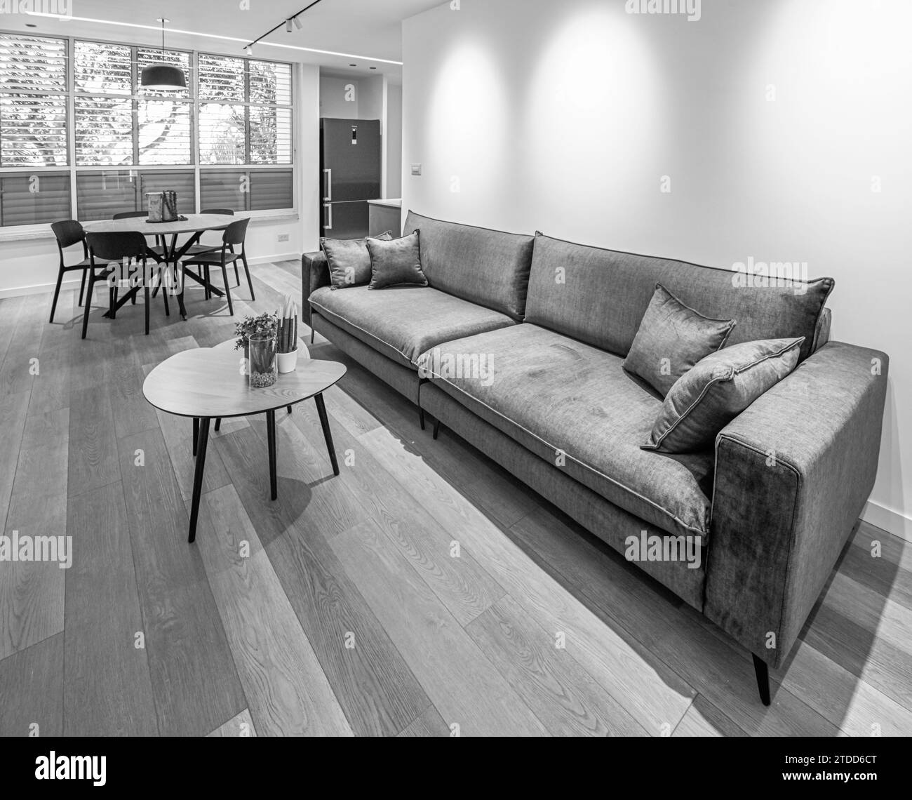 High resolution of a modern interior design of a kitchen and leaving ...