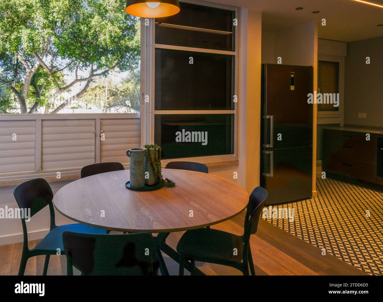 High resolution of a modern interior design of a kitchen and leaving ...