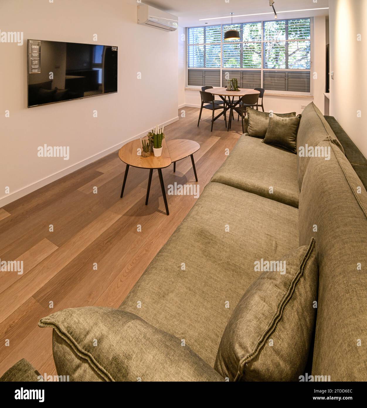 High resolution of a modern interior design of a kitchen and leaving ...