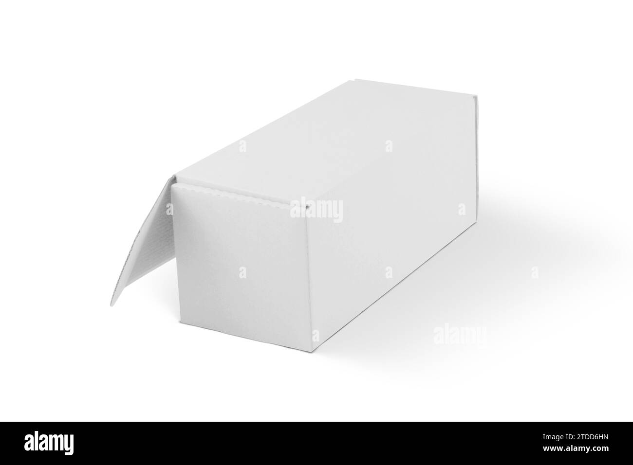 Rectangular Package Box Mockup Isolated on White Background 3D ...