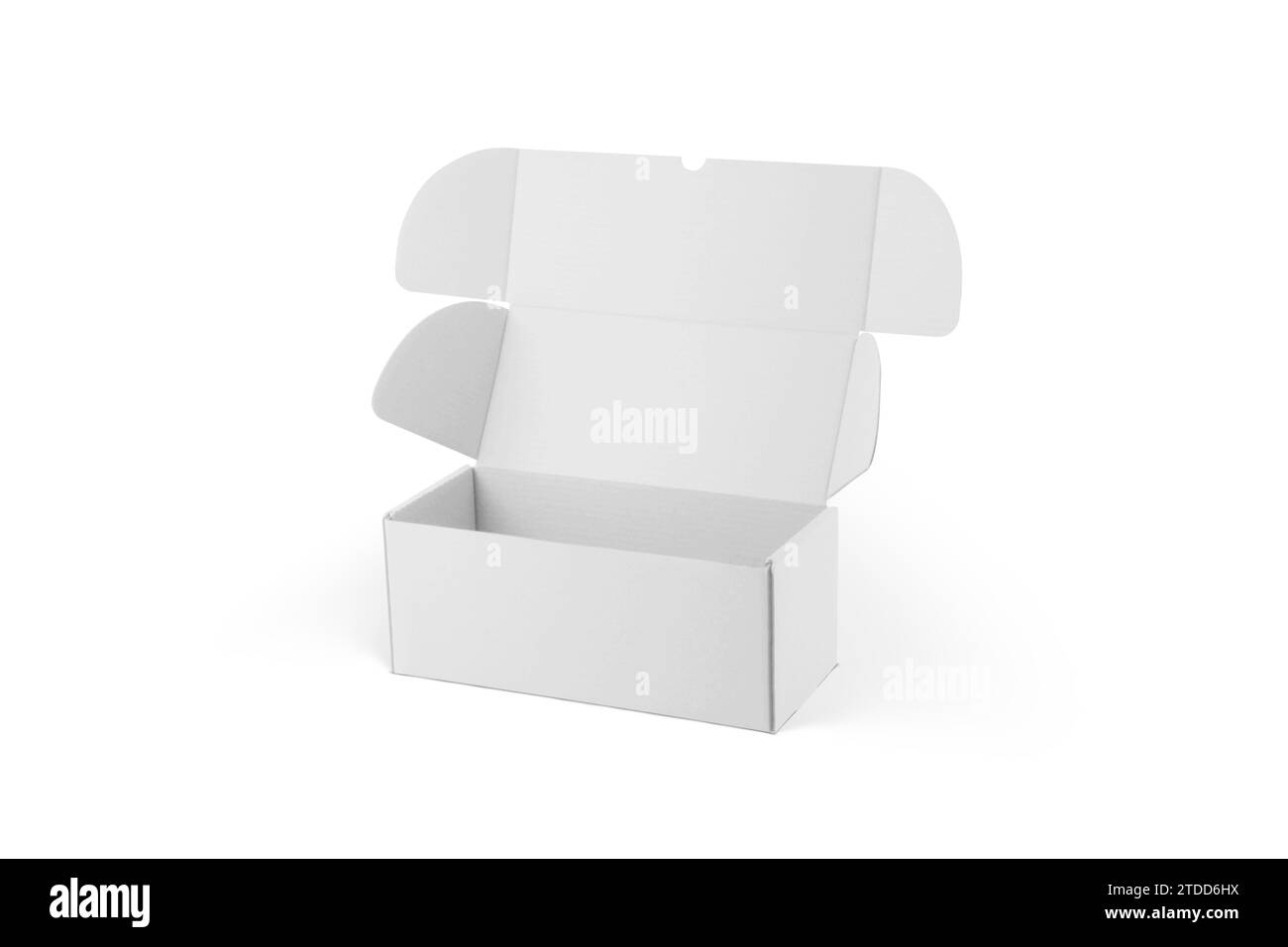 Rectangular Package Box Mockup Isolated on White Background 3D ...