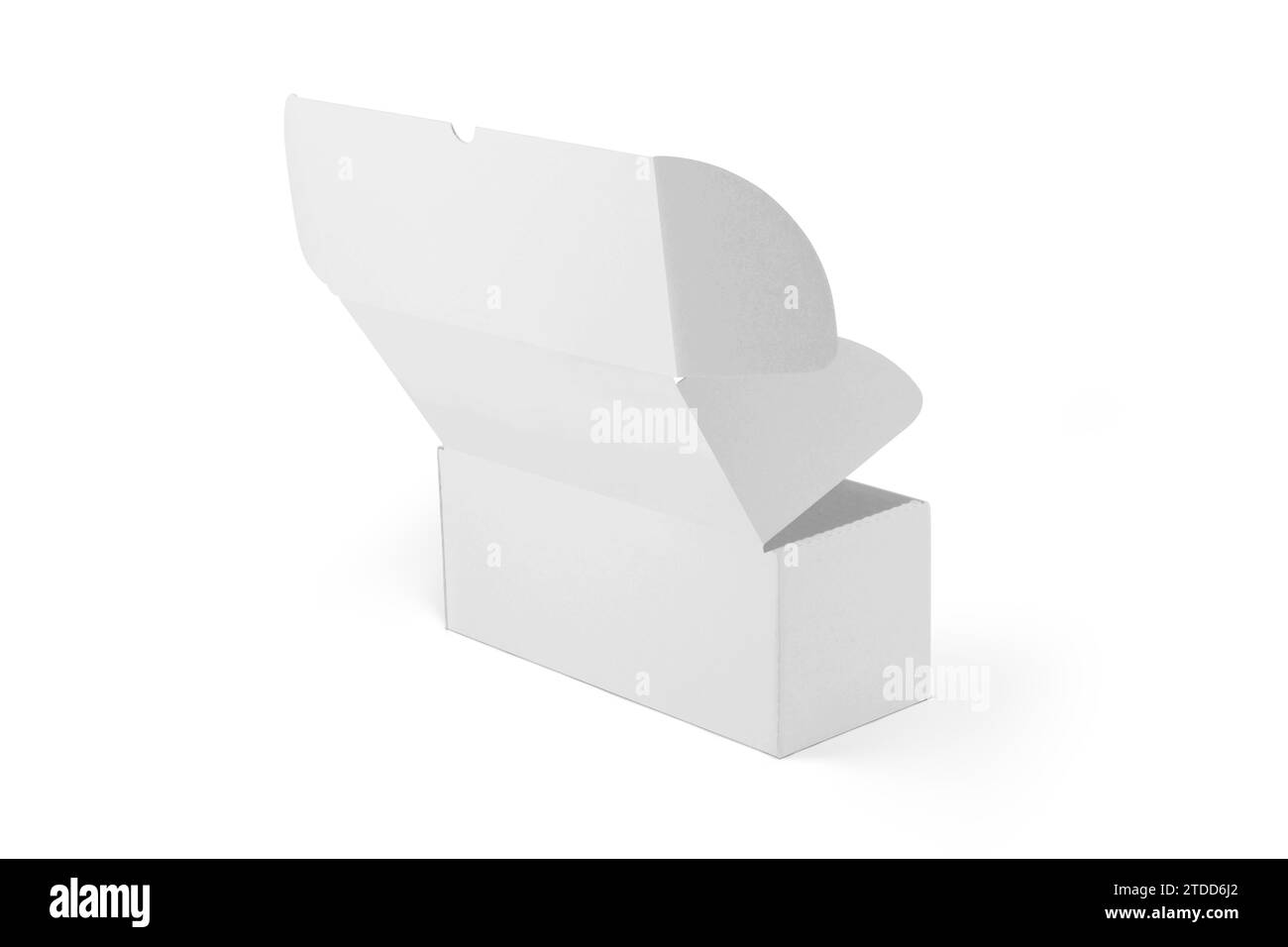 Rectangular Package Box Mockup Isolated on White Background 3D ...