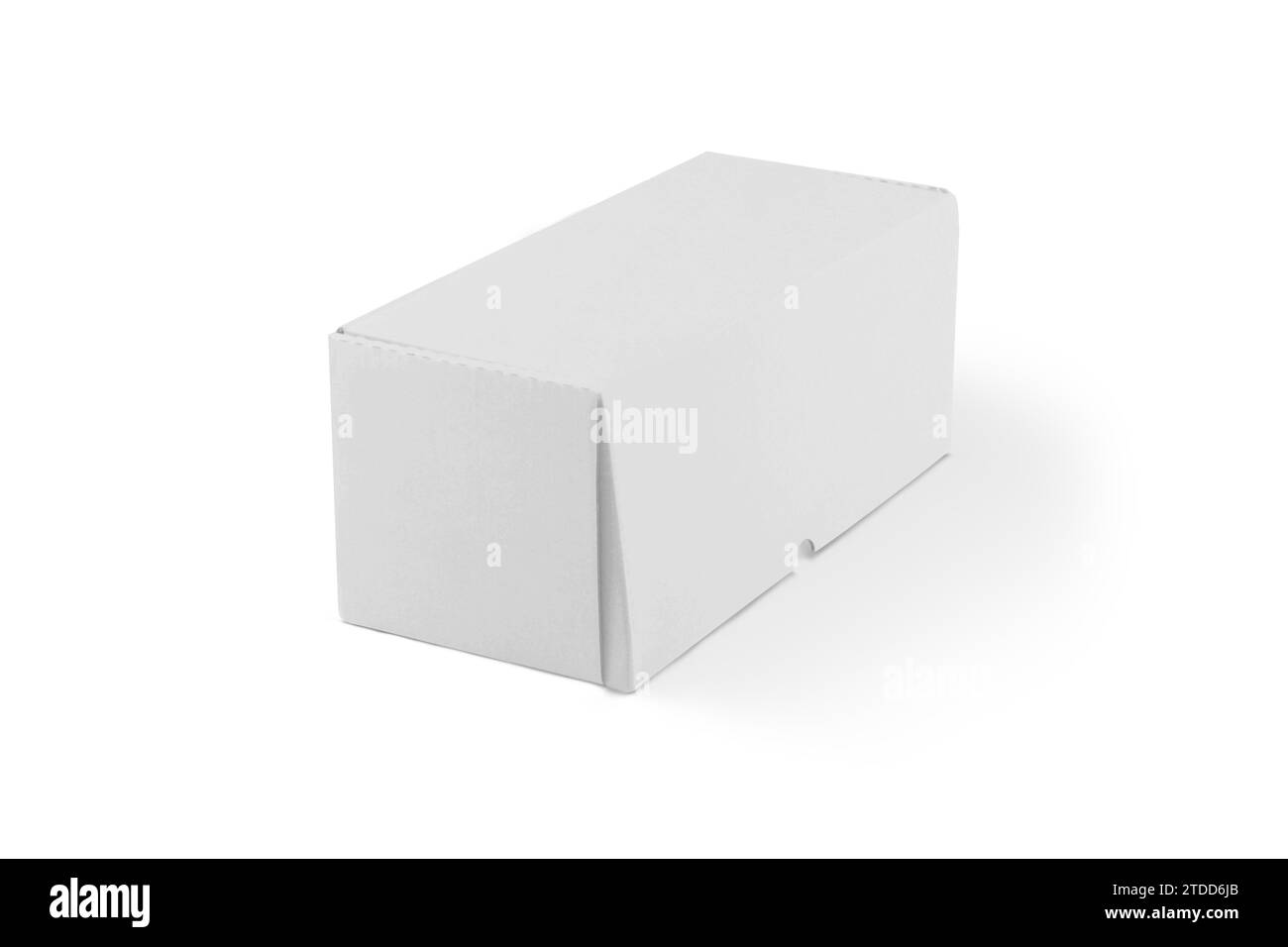 Rectangular Package Box Mockup Isolated on White Background 3D ...
