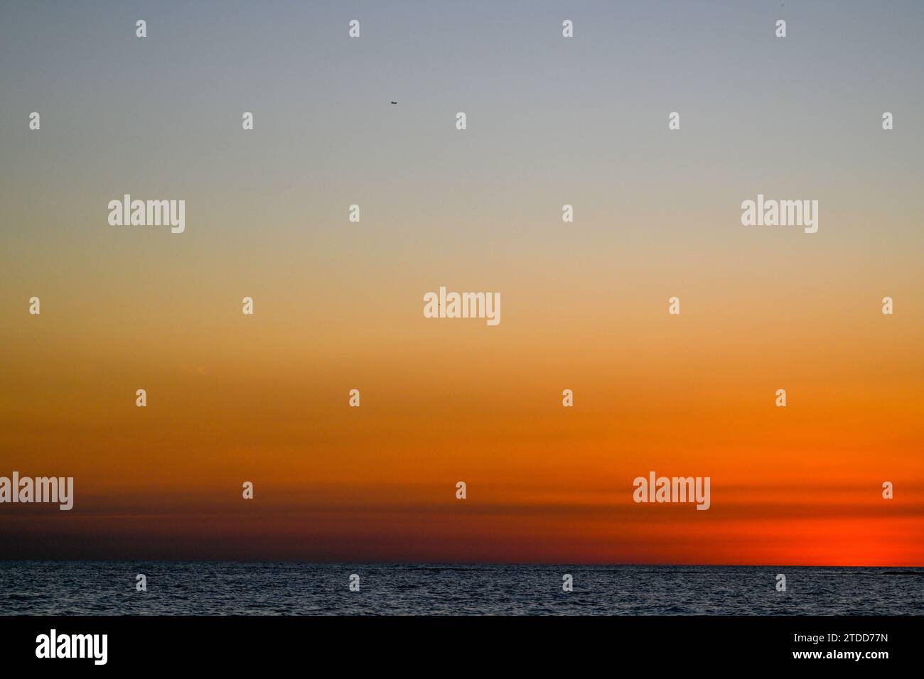 Beautiful high resolution panoramic red colored sunset on the ...