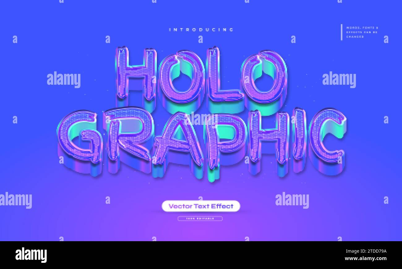 Holographic font hi-res stock photography and images - Alamy