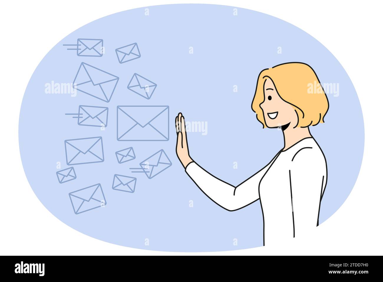 Girl emails Stock Vector Images - Alamy