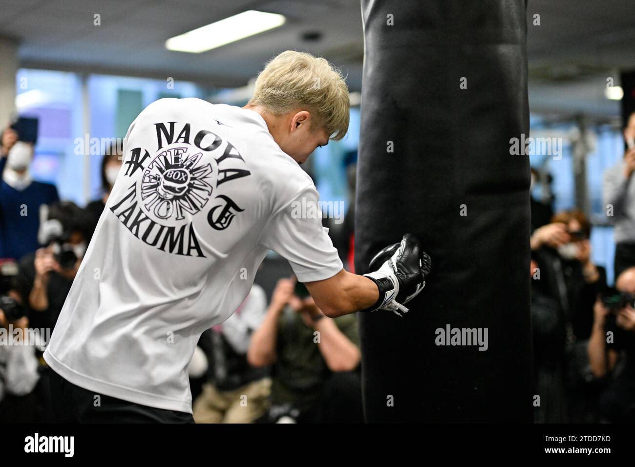 Naoya Inoue of Japan trains during a public workout at Ohhashi Boxing ...