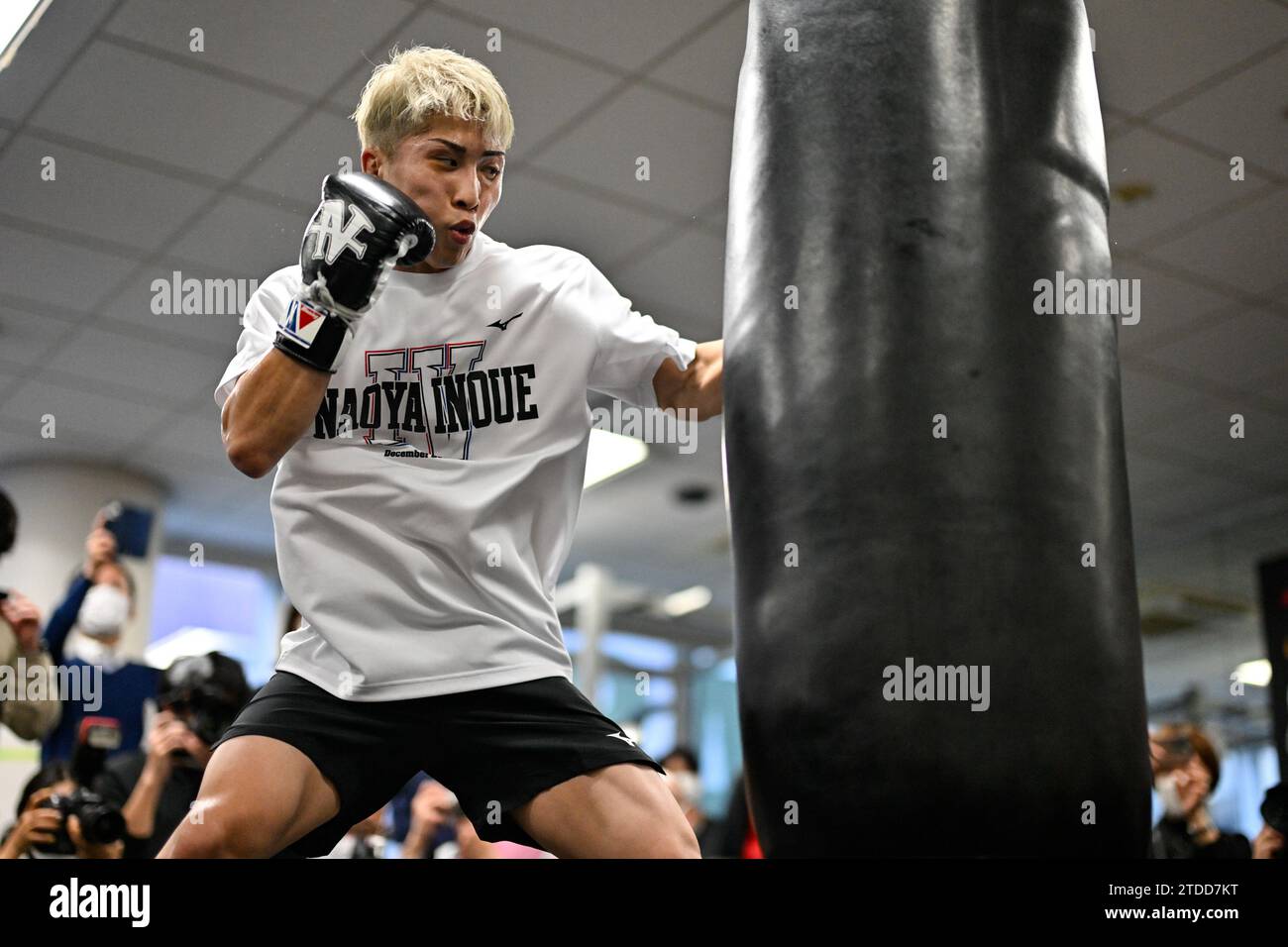 Naoya Inoue of Japan trains during a public workout at Ohhashi Boxing ...