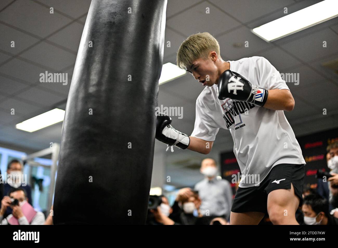 Naoya Inoue of Japan trains during a public workout at Ohhashi Boxing ...