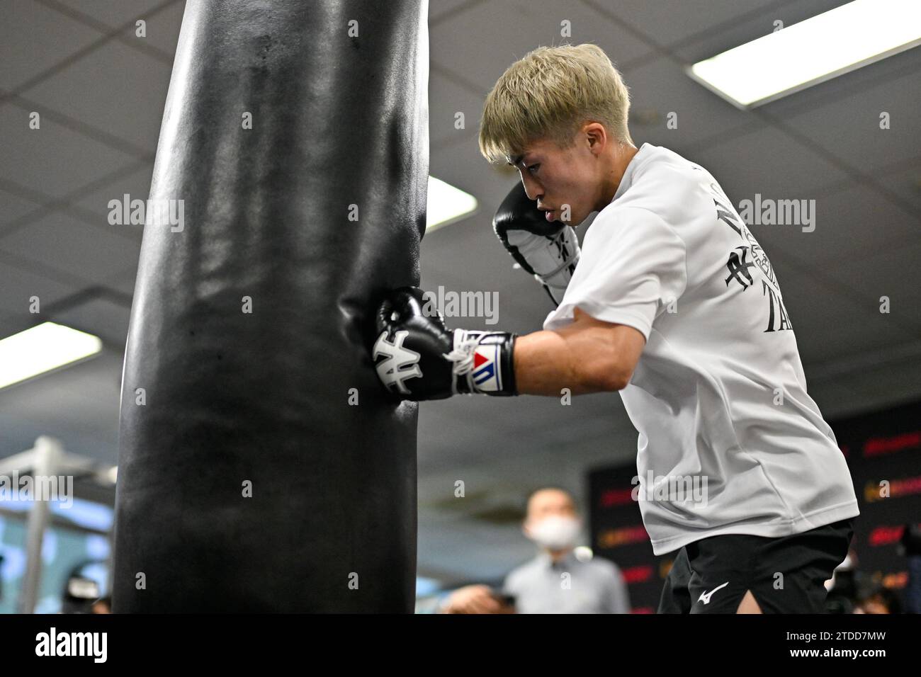 Naoya Inoue of Japan trains during a public workout at Ohhashi Boxing ...