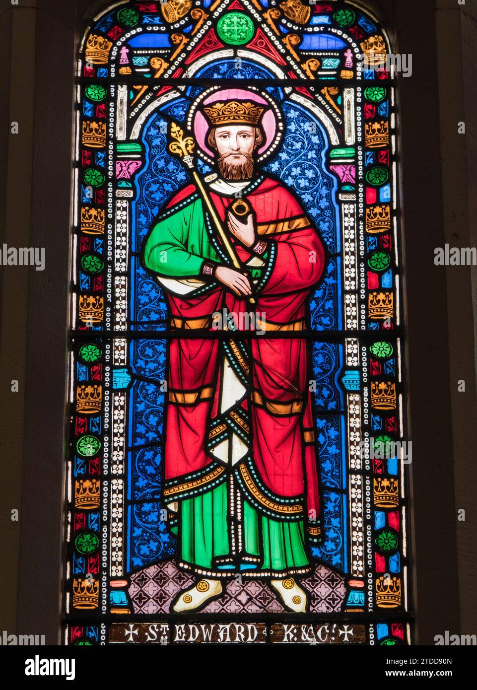 Stained glass depicting St Edward, Edward the Confessor St Wilfrid's ...