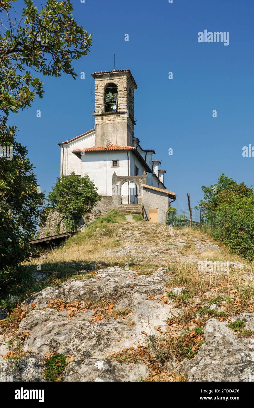 Hilltop church, Santuario della Madonna della Ceriola, Monte Isola Lake ...