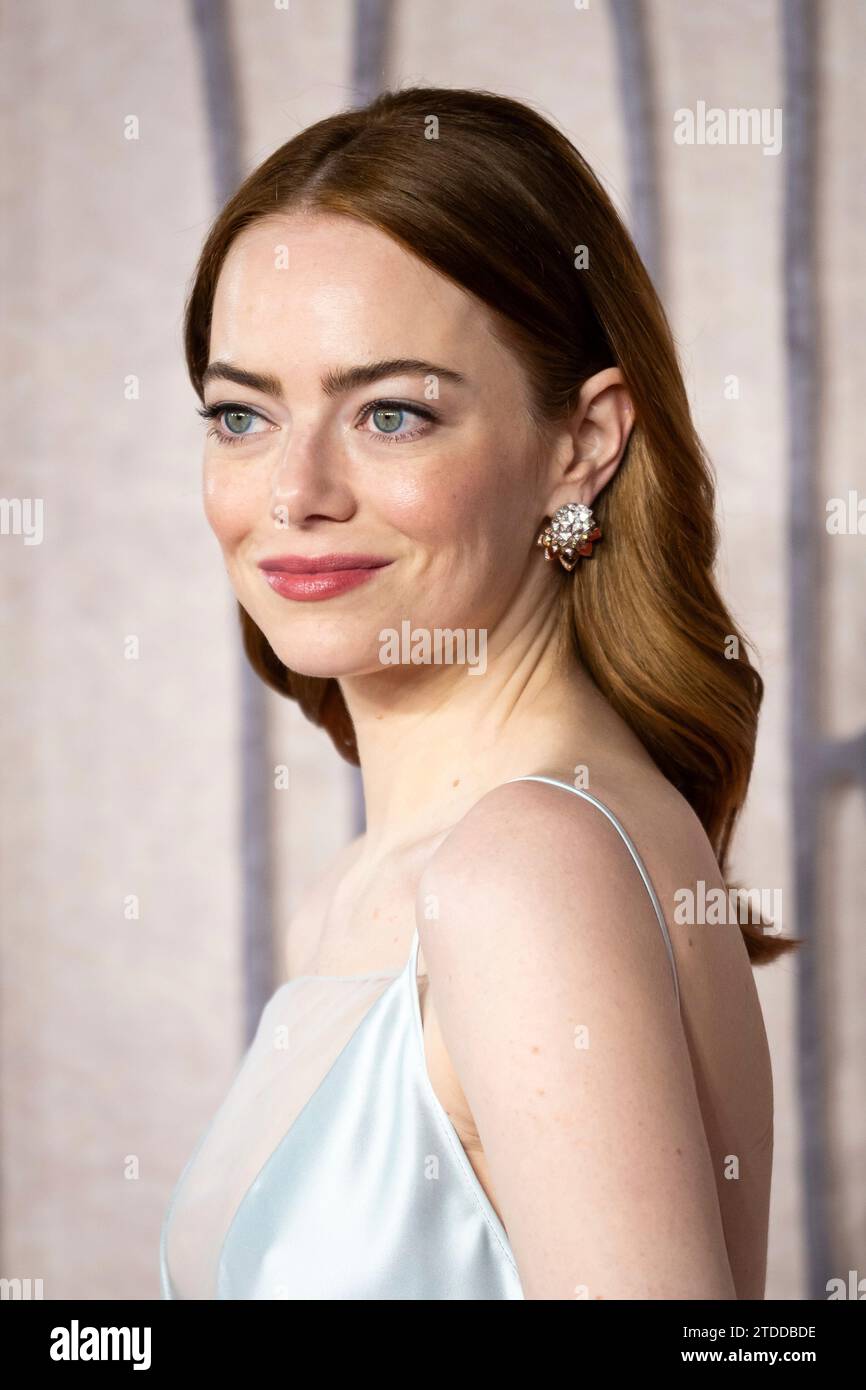 Emma Stone poses for photographers upon arrival at the premiere of the ...