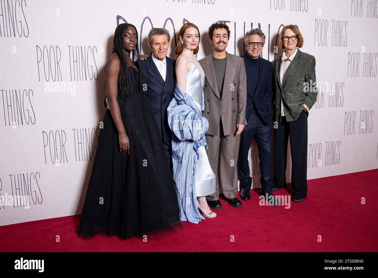 Suzy Bemba, from left, Willem Dafoe, Emma Stone, Ramy Youssef, Mark Ruffalo and Vicki Pepperdine ...