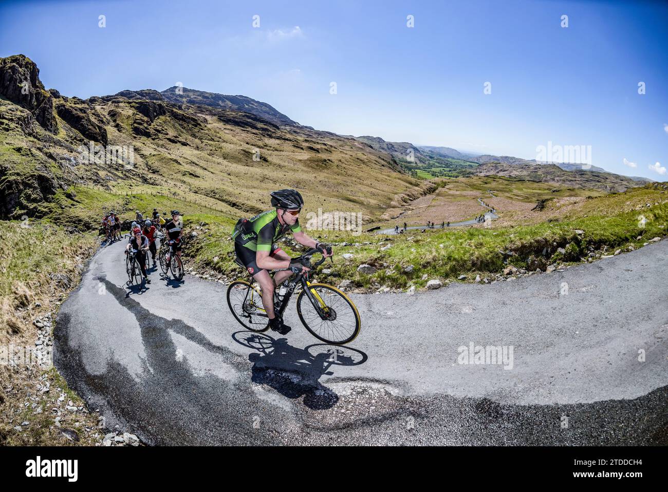 Climbing Hardknott Pass in the Fred Whitton Challenge, English Lake ...