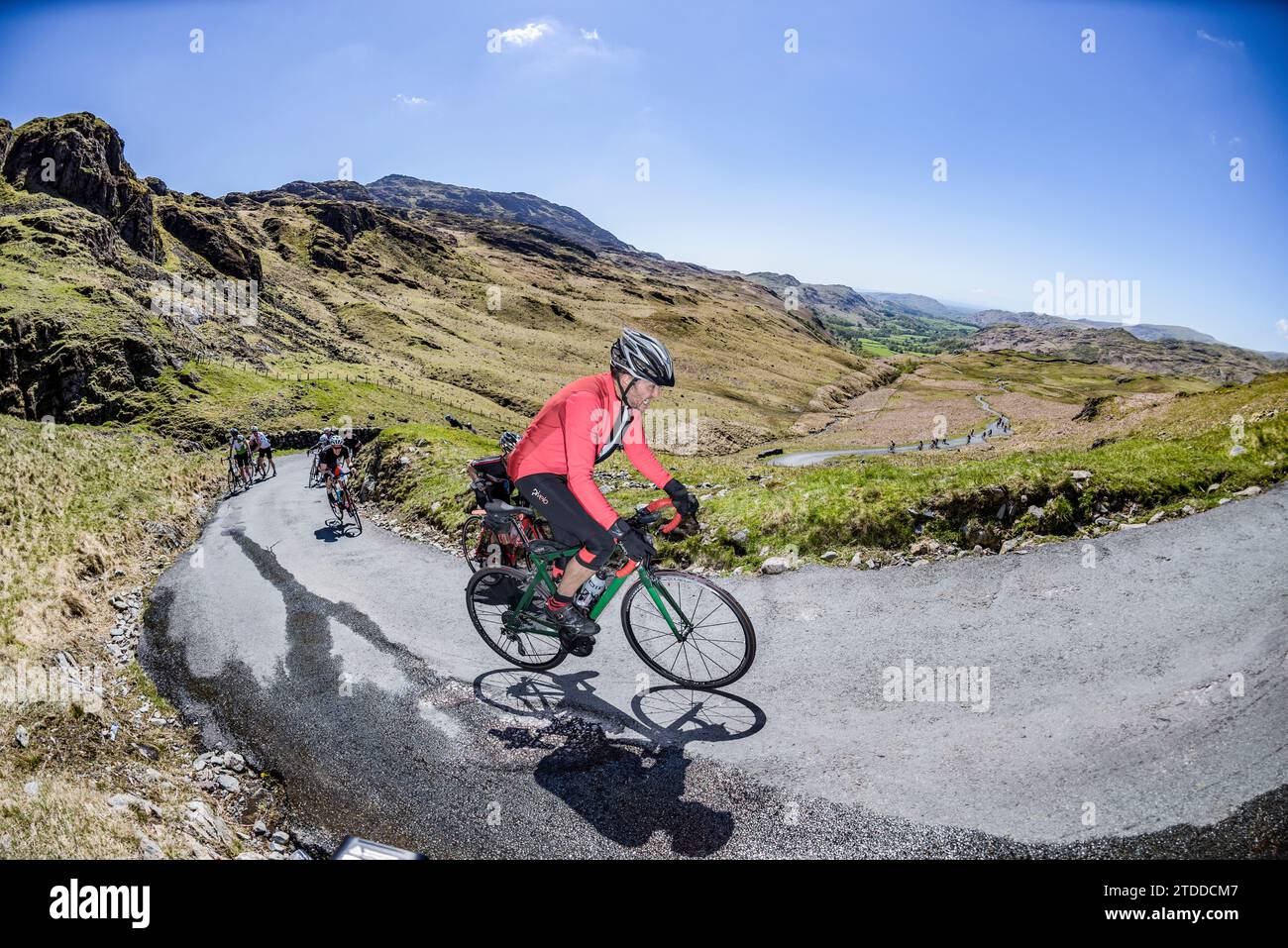Climbing Hardknott Pass in the Fred Whitton Challenge, English Lake ...