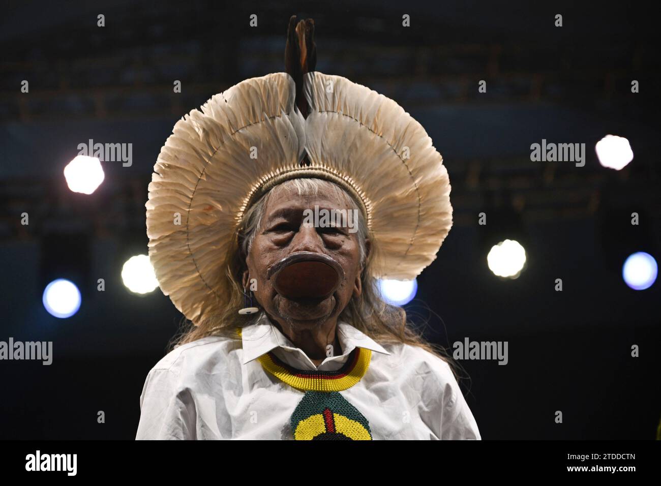DF - BRASILIA - 15/12/2023 - BRASILIA, FESTIVAL The indigenous chief of ...