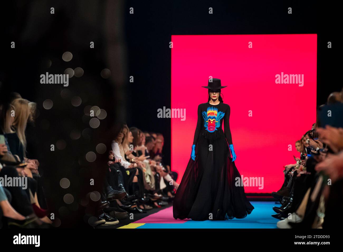 A model presents a creation from the Lithuanian designer Juozas ...