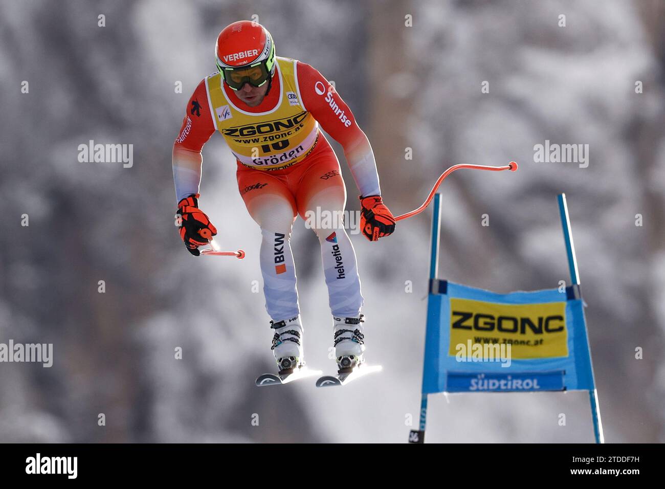 Switzerland's Justin Murisier speeds down the course during an alpine ...