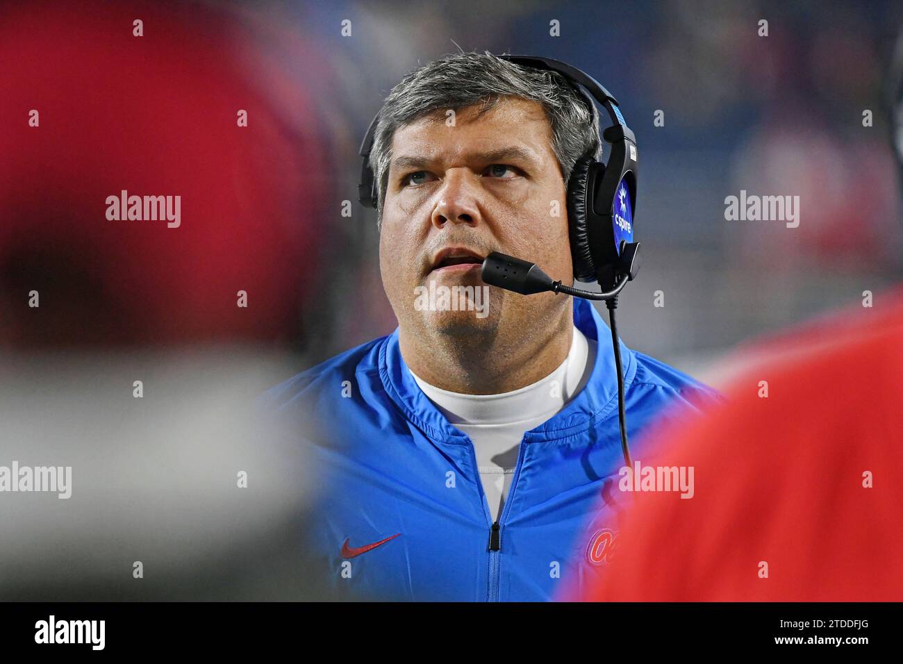FILE - Mississippi head coach Matt Luke watches on during the second ...