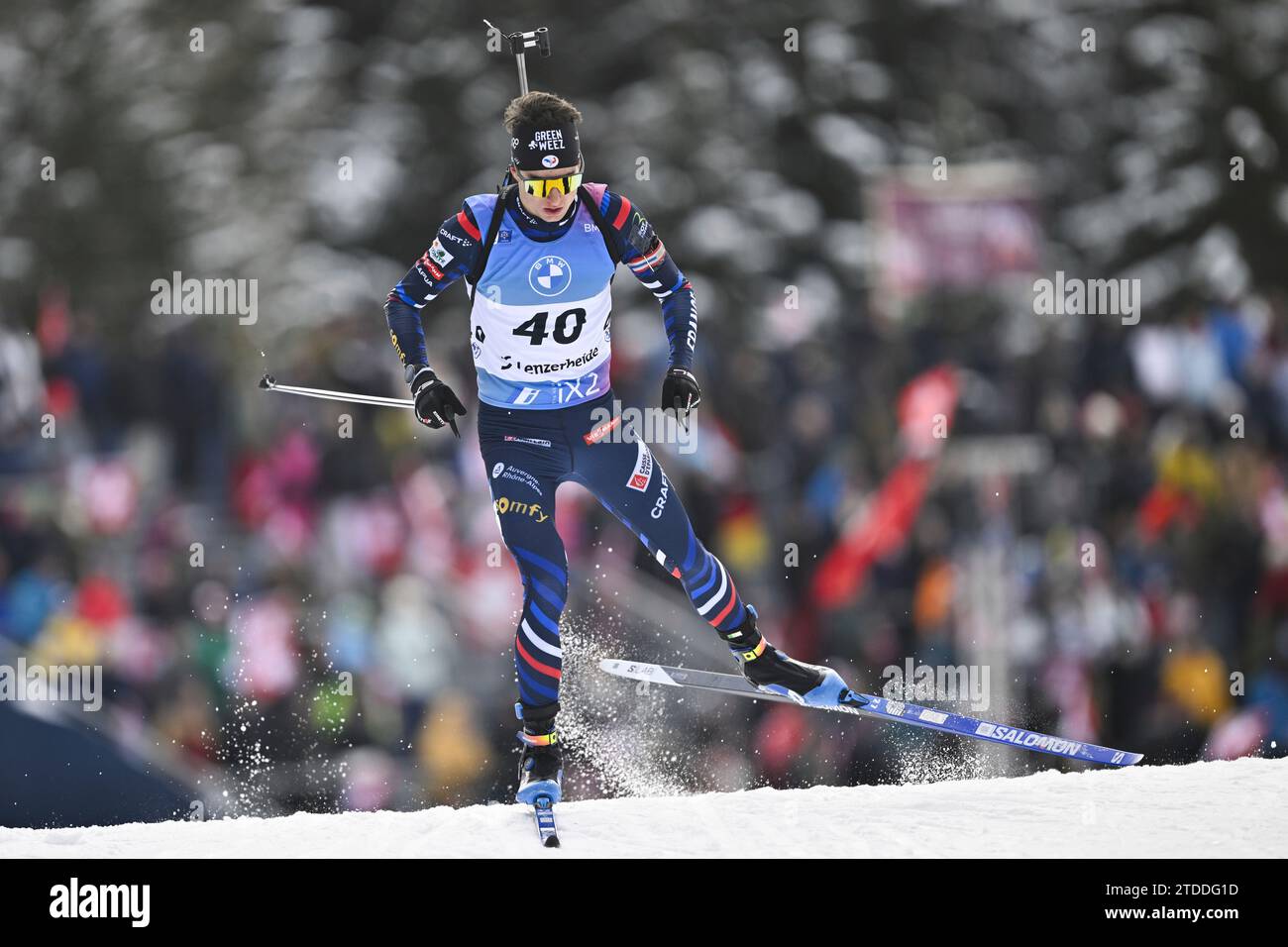 Eric Perrot of France in action during the men's 10 km sprint race at ...