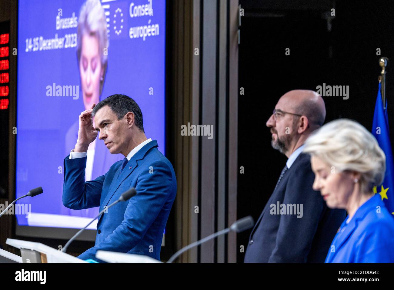 (L-R) The President of the Government of Spain, Pedro Sanchez DECEMBER ...