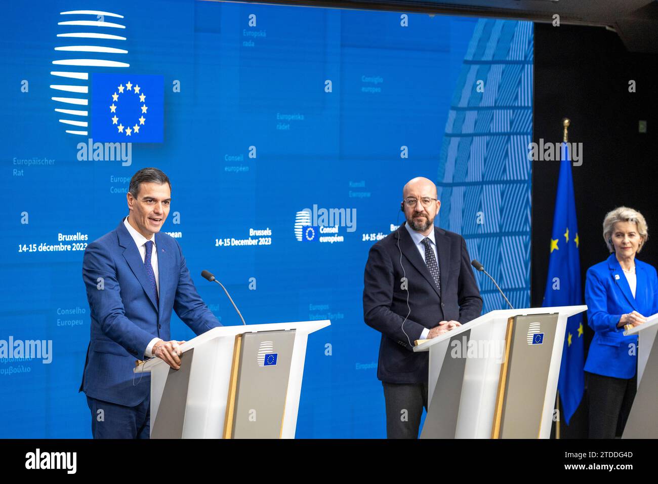 (L-R) The President of the Government of Spain, Pedro Sanchez DECEMBER ...