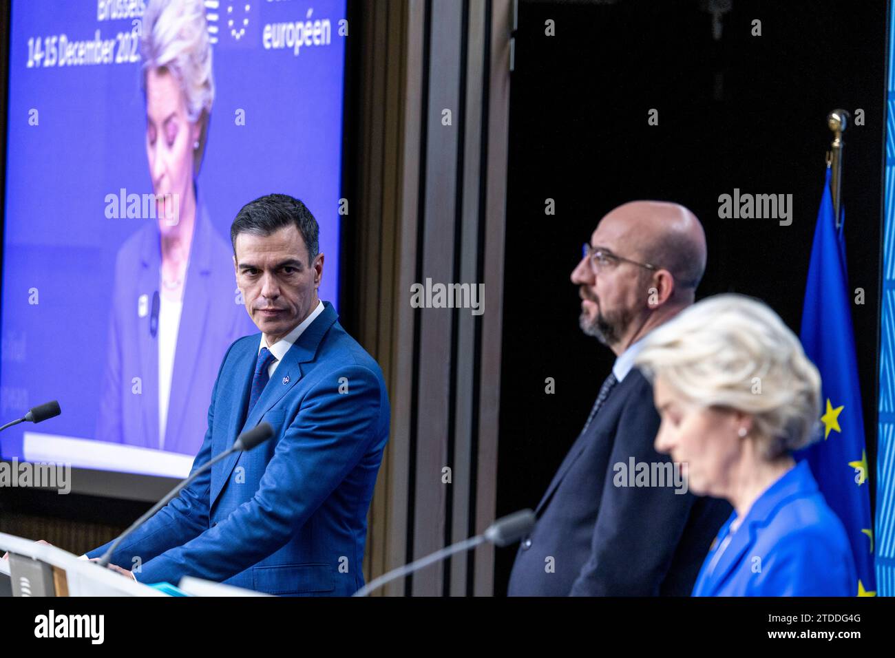 (L-R) The President of the Government of Spain, Pedro Sanchez DECEMBER ...