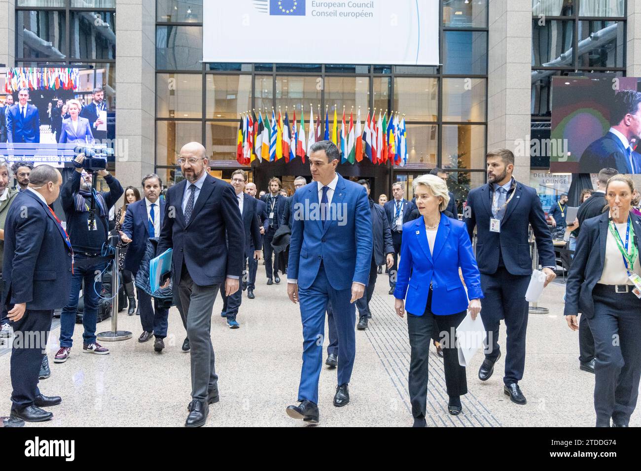 (L-R) The President of the European Council, Charles Michel DECEMBER 15 ...