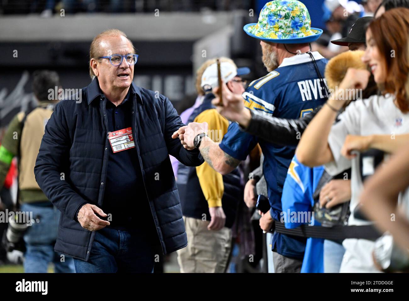 Los Angeles Chargers owner Dean Spanos greets fans before an NFL ...