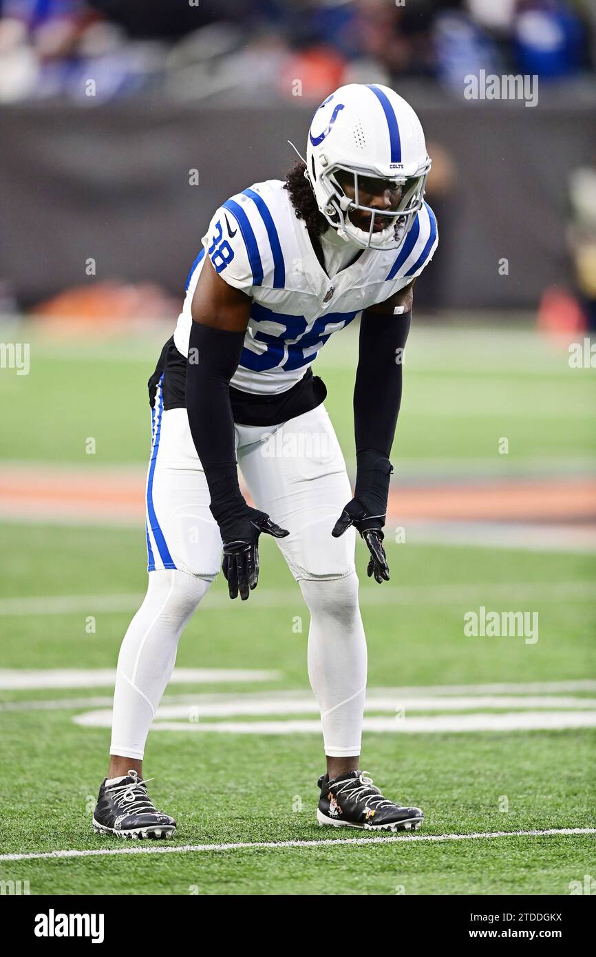 Indianapolis Colts cornerback Tony Brown (38) lines up for the play ...
