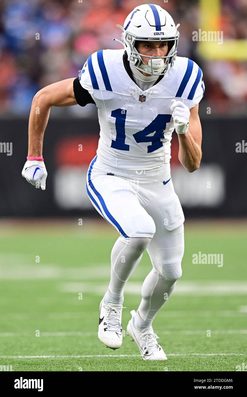 Indianapolis Colts wide receiver Alec Pierce (14) runs for the play ...