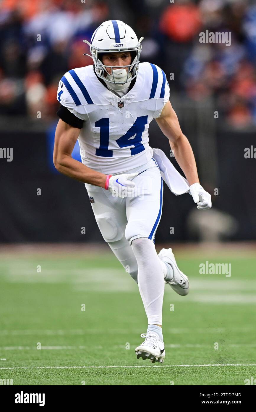 Indianapolis Colts wide receiver Alec Pierce (14) runs for the play ...