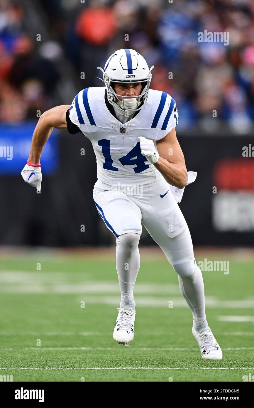 Indianapolis Colts wide receiver Alec Pierce (14) runs for the play ...
