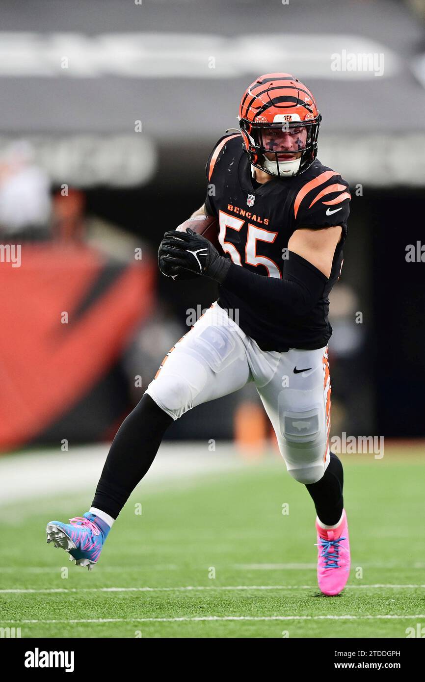 Cincinnati Bengals linebacker Logan Wilson (55) during an NFL football ...