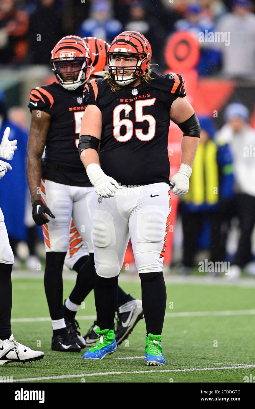 Cincinnati Bengals guard Alex Cappa (65) during an NFL football game ...