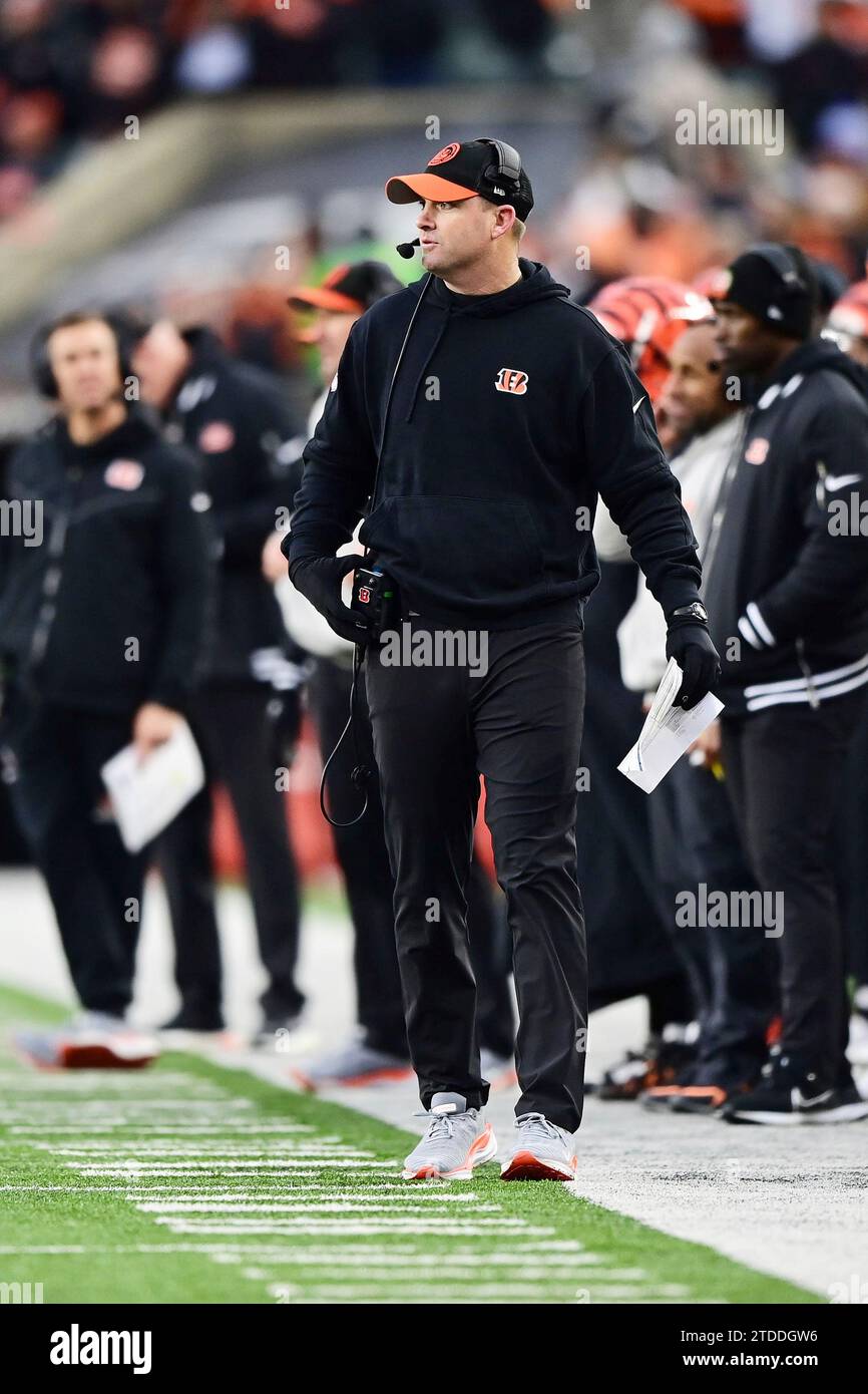 Cincinnati Bengals head coach Zac Taylor during an NFL football game ...